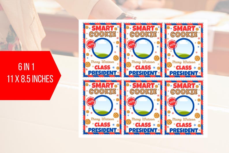 EDITABLE Presidential Campaign Poster, Smartie Cookie Poster, Class ...