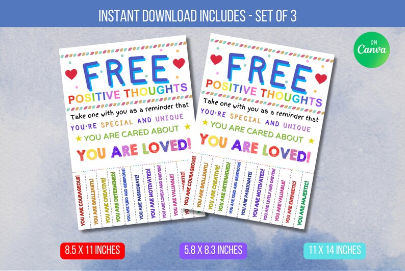 EDITABLE School Counselor Office Door Sign Flyer Free Positive Thought ...