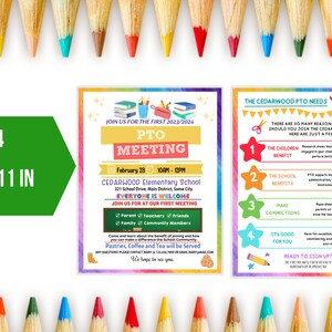 Editable PTO Flyer Bundle, Printable School PTO Information Forms ...