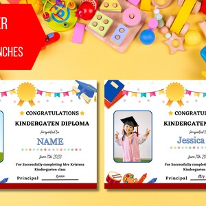 Printable Kindergarten Diploma, Editable School Diploma Certificate ...