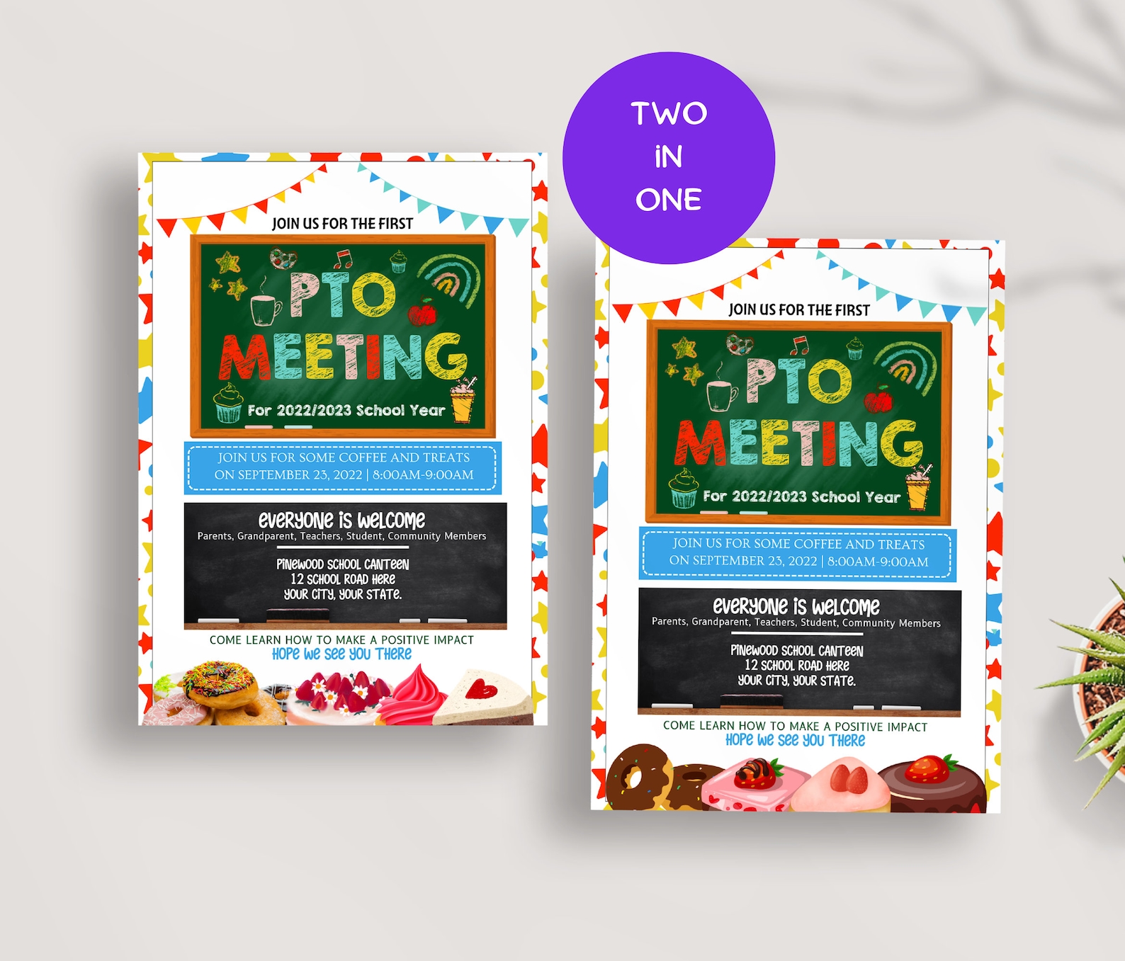 EDITABLE PTO PTA Meeting Handout Flyer School Fundraiser - Etsy