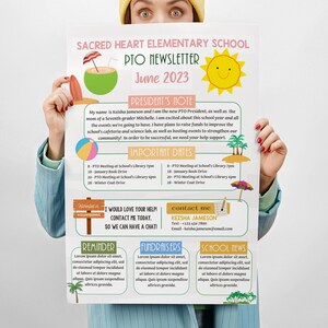 EDITABLE June PTO Newsletter Flyer, School Event, Why Volunteer School ...