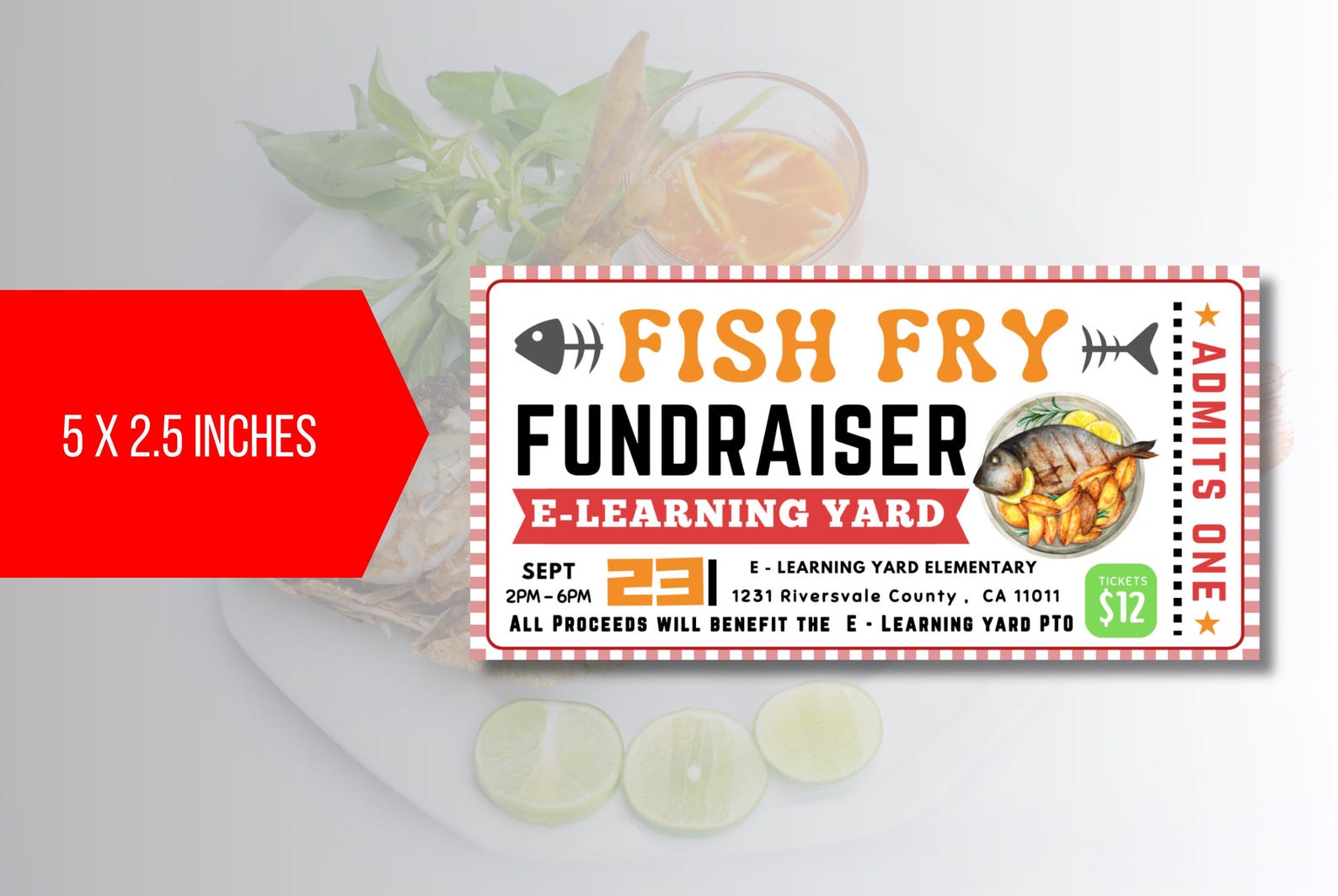 EDITABLE Fish Fry Fundraiser Flyer, Fish Fry Fundraiser Invitation, PTO ...