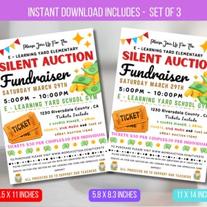 EDITABLE Silent Auction Fundraiser Template, Auction Fundraiser Invite ...
