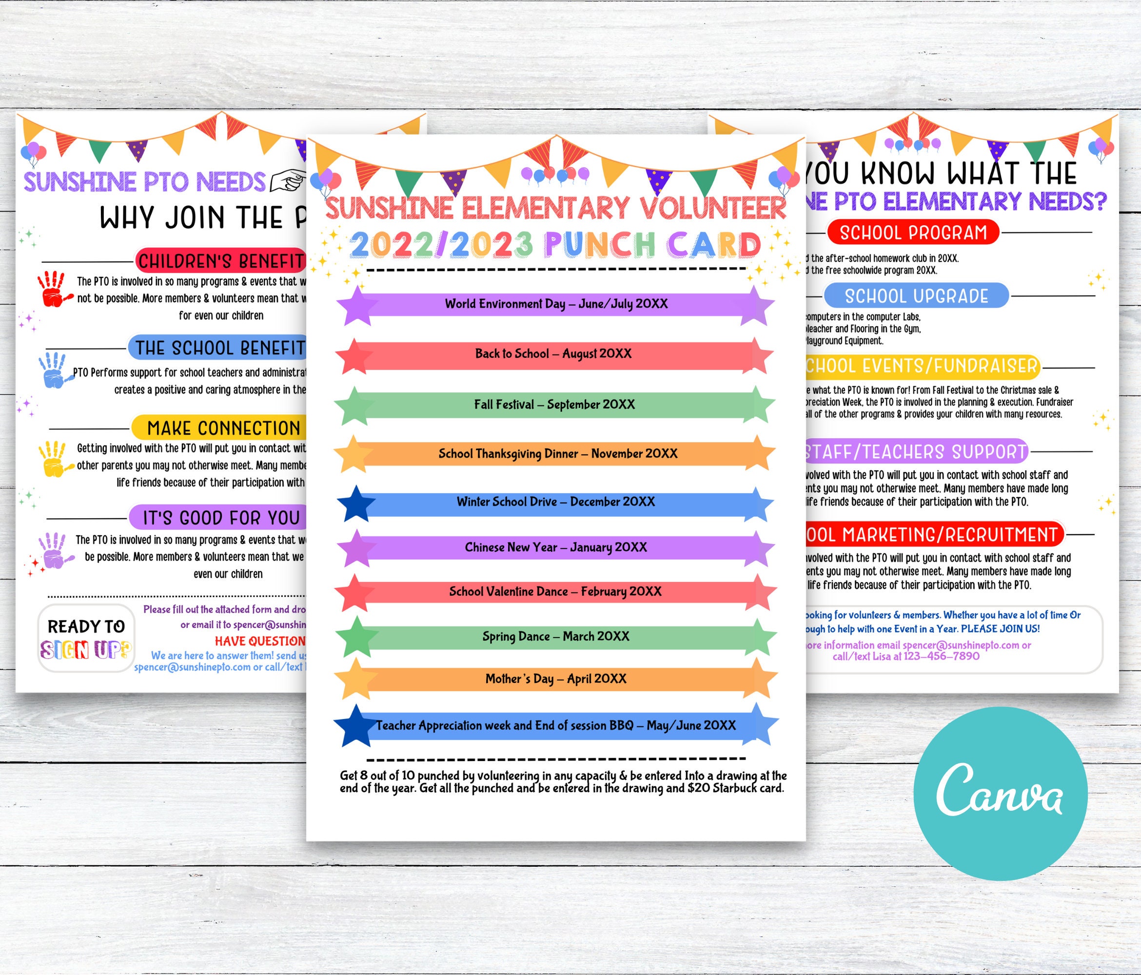 Editable PTO Flyer Bundle Printable School PTO Information - Etsy UK