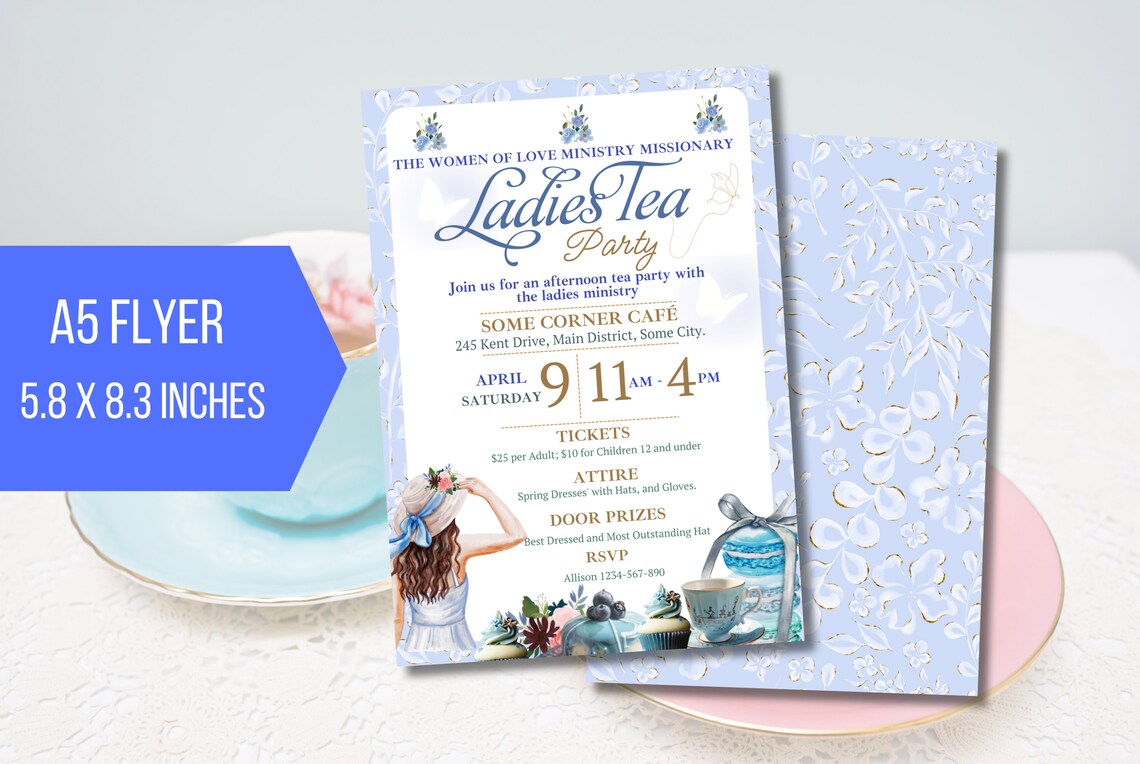 EDITABLE Ladies Tea Event Flyer Printable With Ladies Conference Event ...