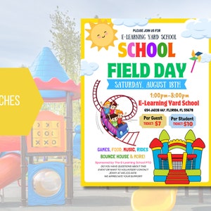 EDITABLE School Field Day Flyer, School Family Benefit Carnival ...