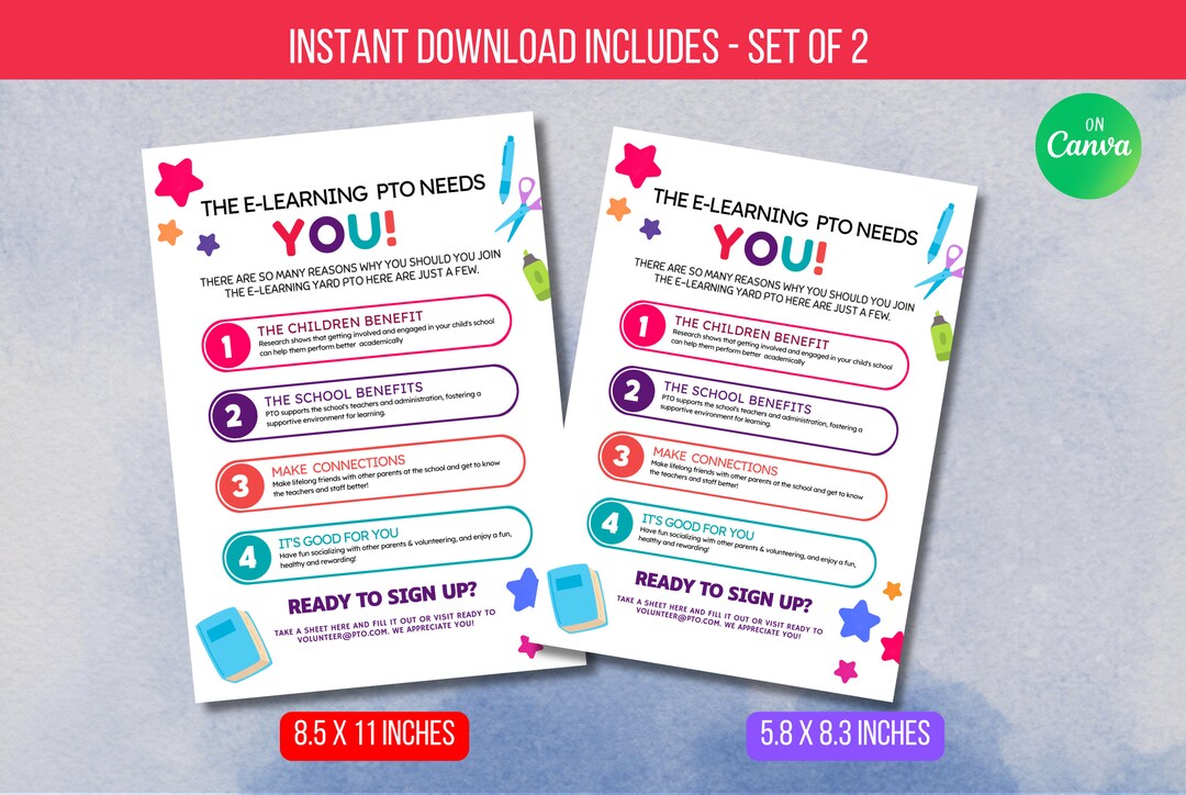 EDITABLE PTO PTA Recruitment Flyer, Pto/pta Parent Newsletter ...