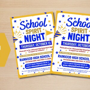 EDITABLE School Spirit Week, School Spirit Week Party, Spirt Night ...