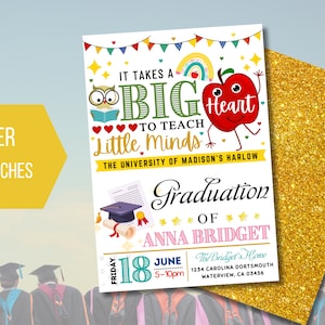 EDITABLE School Graduation Invitation, Graduation Ceremony Invite ...
