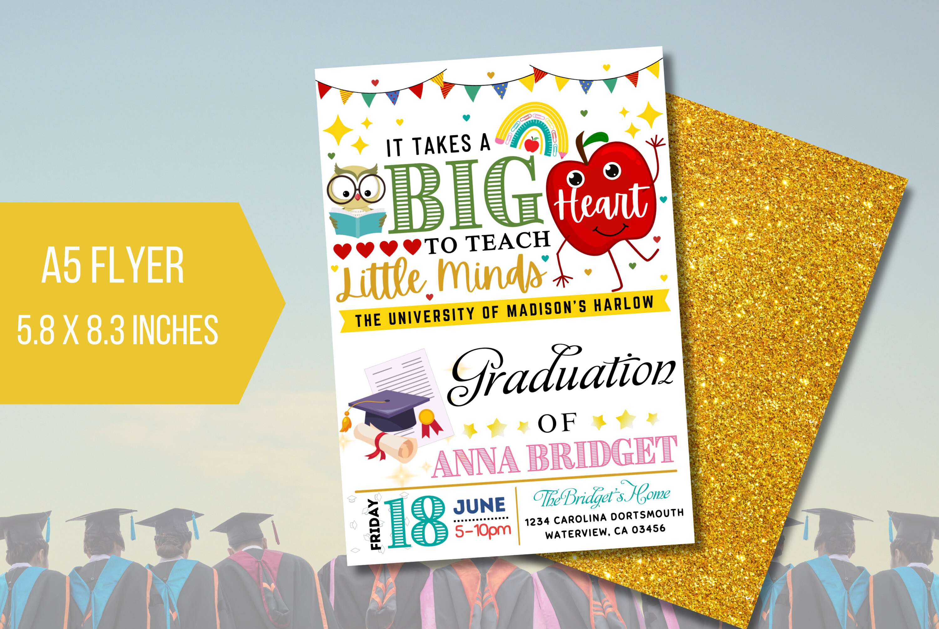 EDITABLE School Graduation Invitation, Graduation Ceremony Invite ...