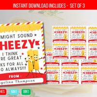 Printable Let's Make This School Year EASY PEASY Fun and CHEESY! Tag ...