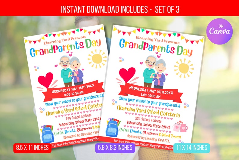 EDITABLE Grandparents Day Invite, Printable Grandparents Party ...