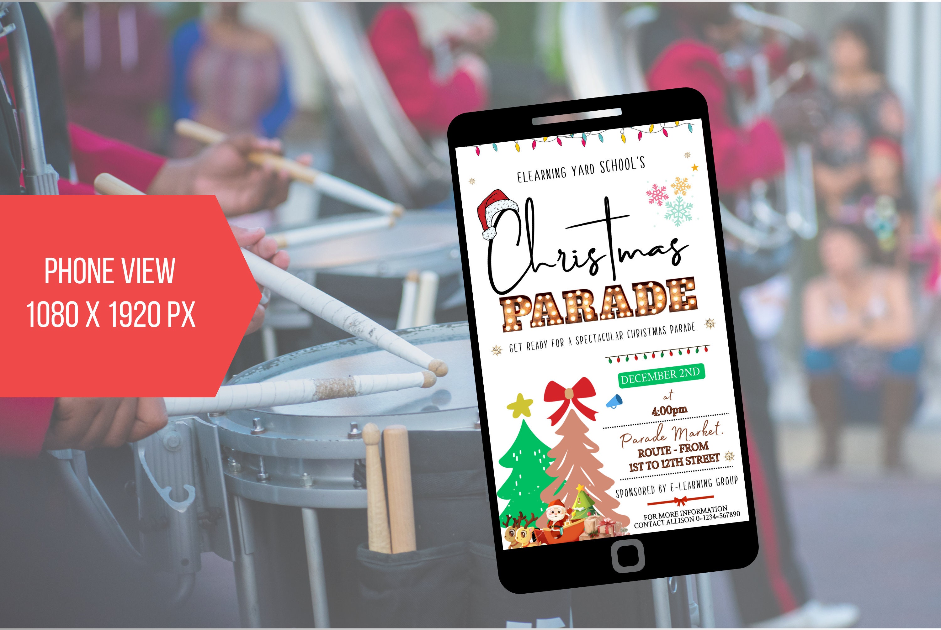 EDITABLE Christmas Parade Invitation Christmas Parade Invite - Etsy