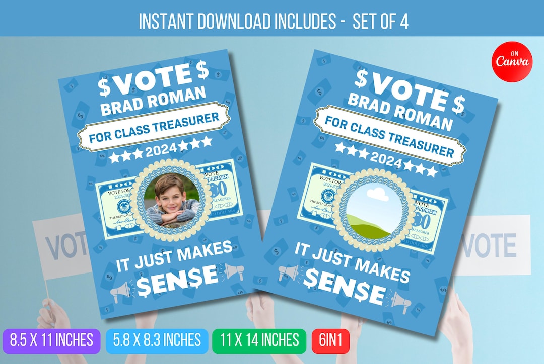 EDITABLE Presidential Campaign Poster, Dont Blow It Class Campaign ...