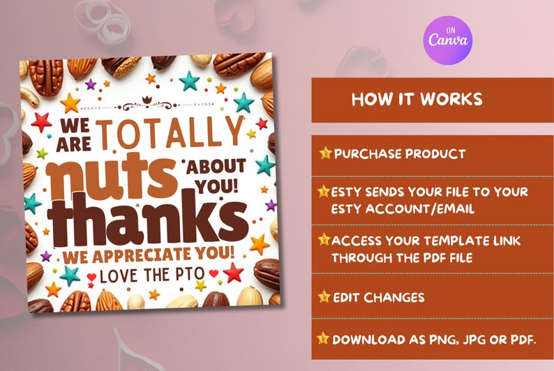 EDITABLE We Are Totally Nuts About You, Nuts Gift Tag, Teacher ...