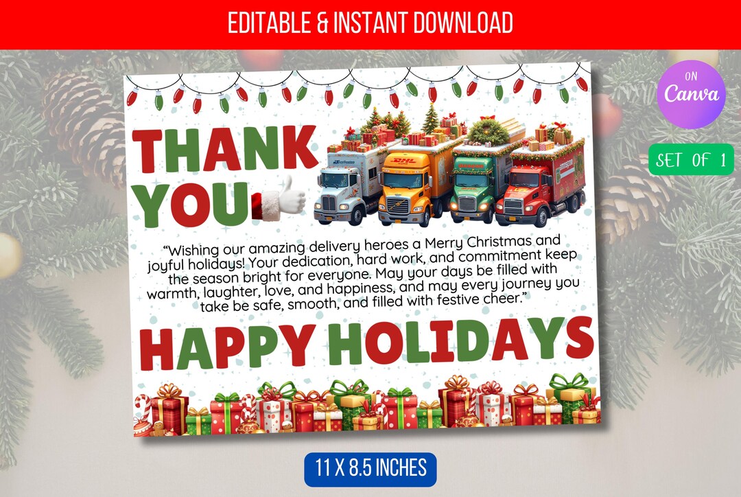 EDITABLE Delivery Driver Snack Sign, Delivery Driver Sign, Thank You ...