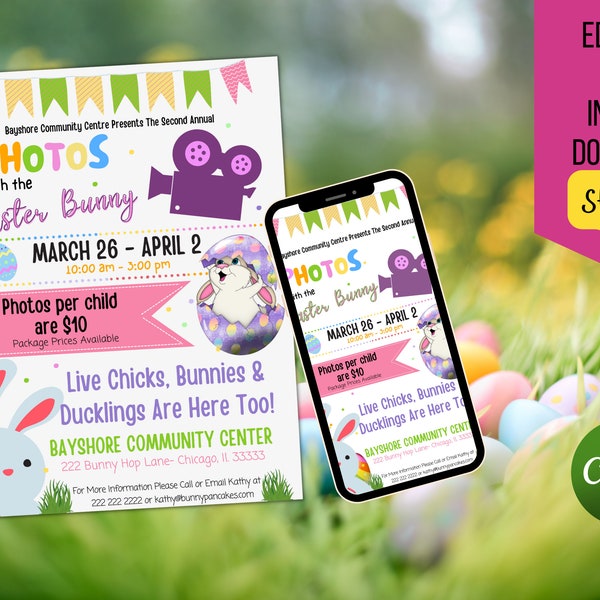 Easter Bunny Invite - Etsy