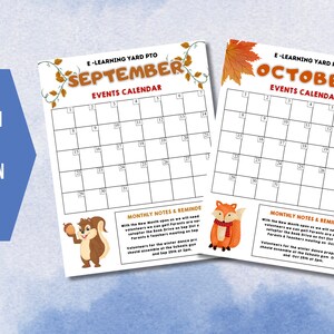 EDITABLE Monthly Event Calendar Flyer Template, Year at a Glance ...