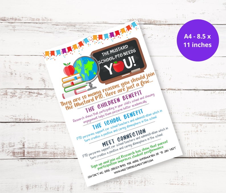 Editable Printable PTO PTA Flyer, Did You Know the Pto Pta Does That ...