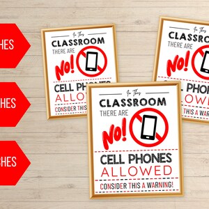 EDITABLE No Cellphones Allowed Wall Sign Classroom Poster, Classroom ...