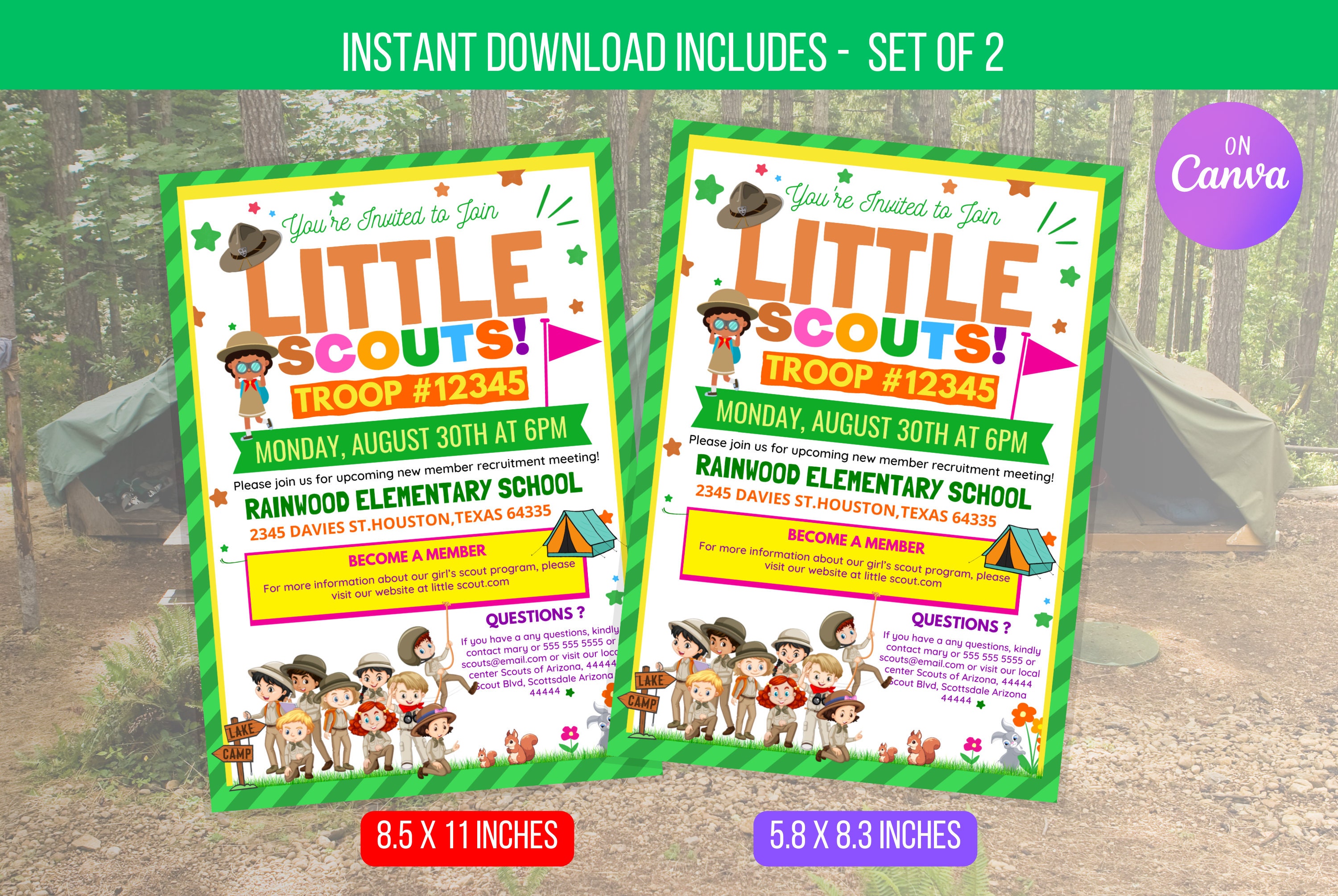 EDITABLE Scout Recruitment Flyer Troop Informational Meeting - Etsy