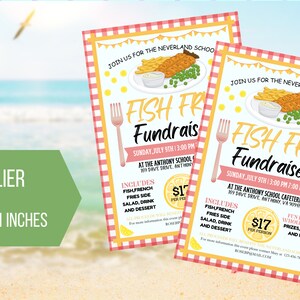 EDITABLE Fish Fry Fundraiser Flyer, Fish Fry Fundraiser Invitation, PTO ...