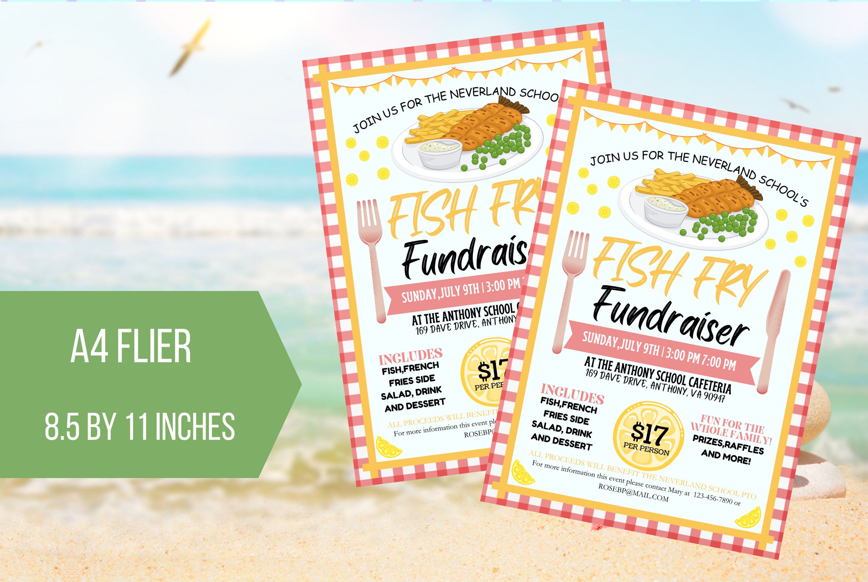 EDITABLE Fish Fry Fundraiser Flyer Fish Fry Fundraiser - Etsy