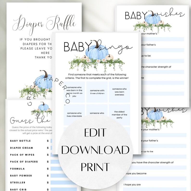 Fall Baby Shower Games Bundle Fall Baby Games Bundle Little - Etsy