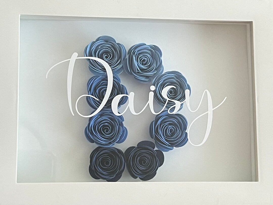 Initial and Name Flower Box - Etsy