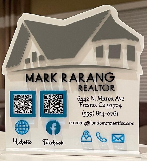 Customized QR Code Sign Social Media Signs Realtor QR Code - Etsy