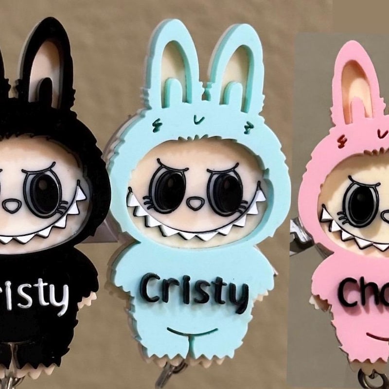 Labubu Nurse Badge Holder - Etsy
