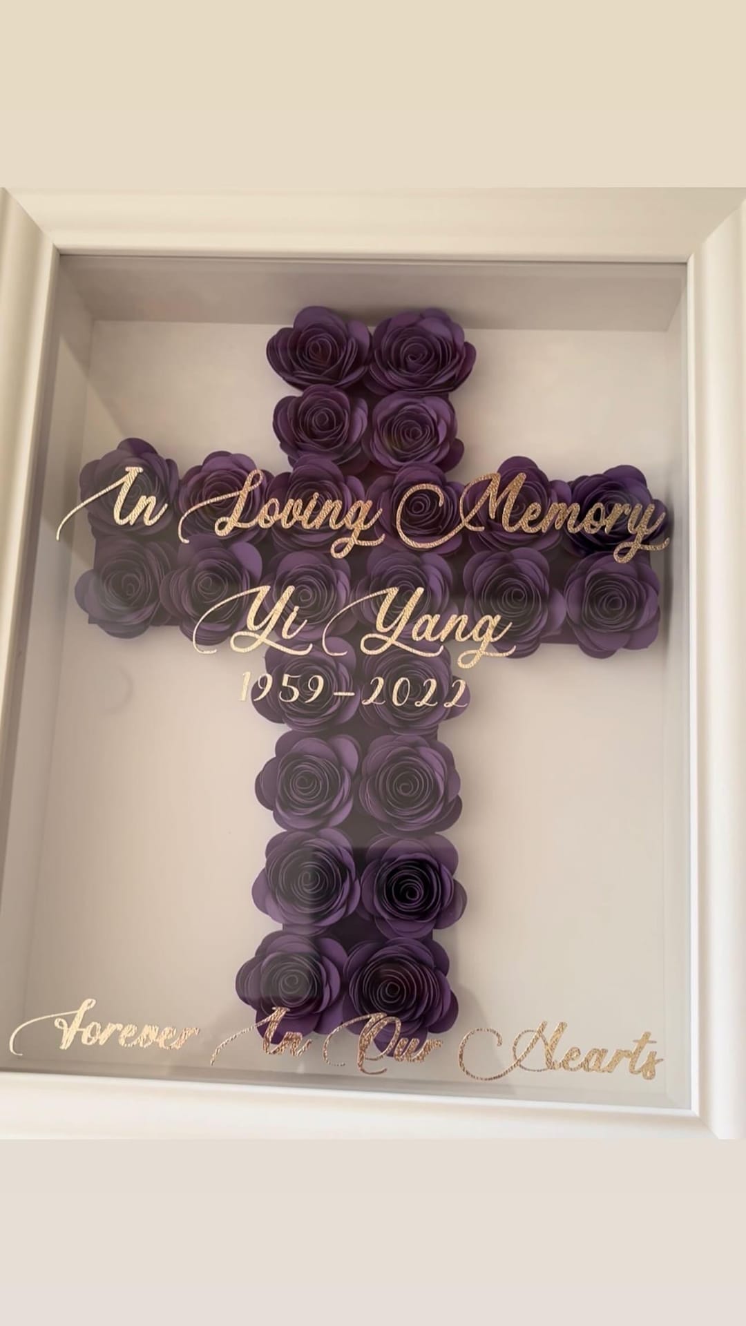 Custom Memorial Flower Shadow Box: Keepsake Gift - Etsy