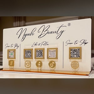 5 QR Code Sign | Social Media Signs | Payment Signs | Business Signs - Etsy