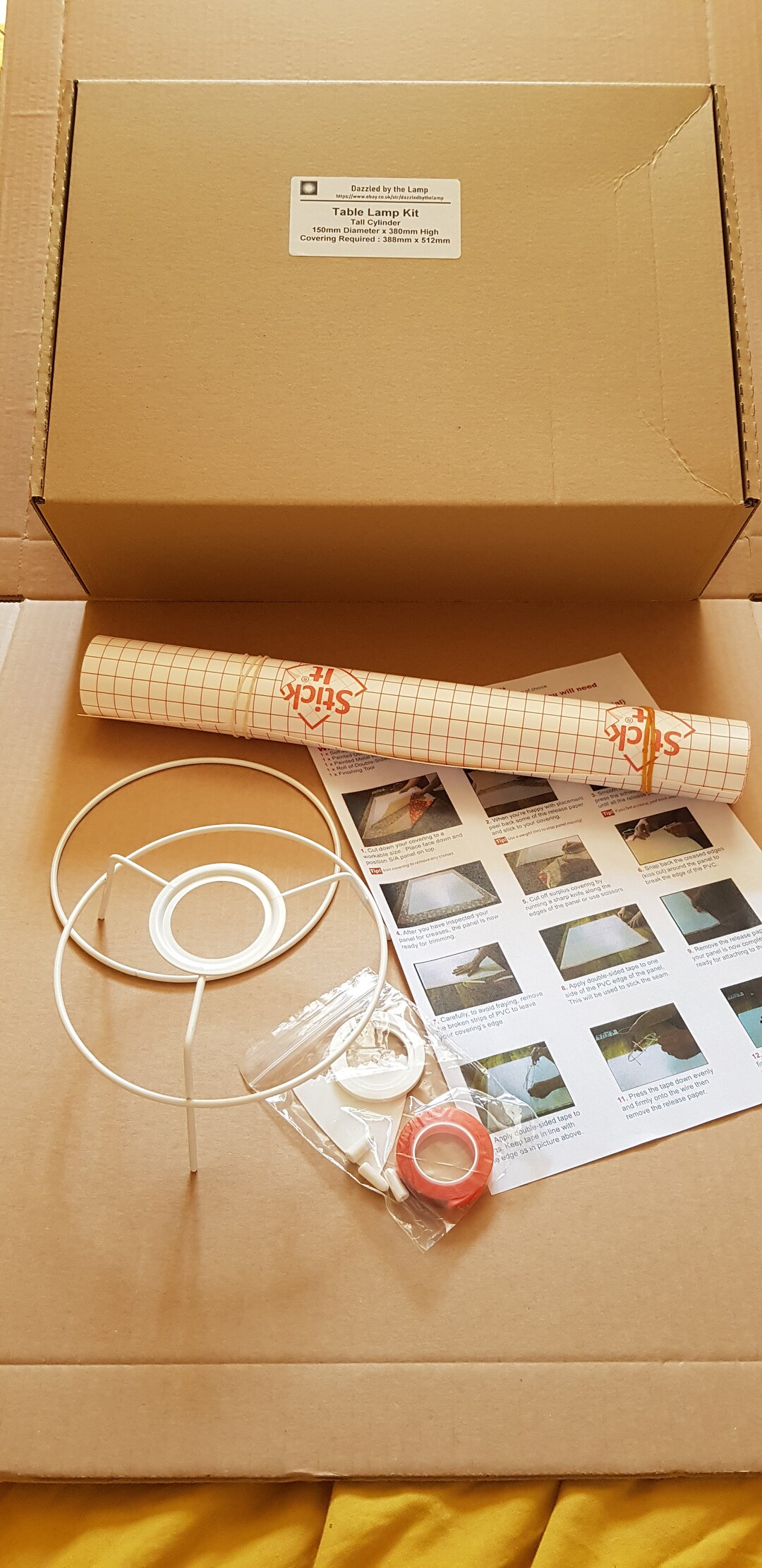 Table Lamp Make Your Own Lampshade Kit 38cm Tall - Etsy UK