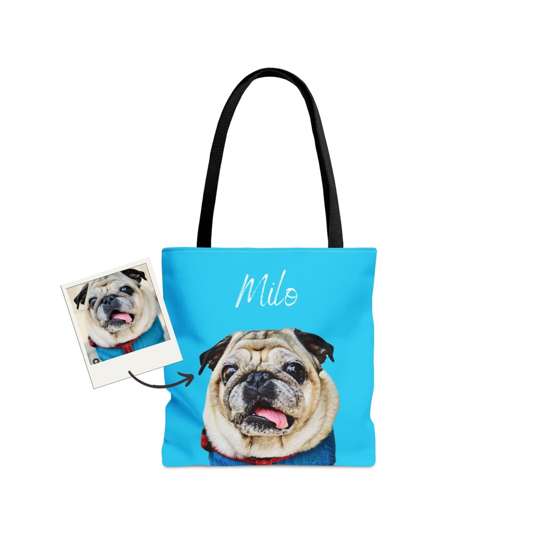 Custom Pet Portrait Tote Bag From Your Pets Photo Custom Dog Tote Bag ...