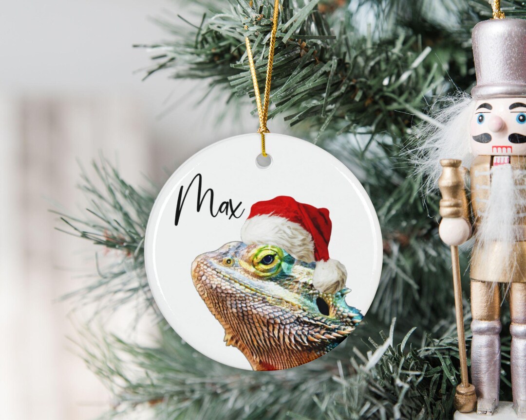 Lizard Christmas Ornament Personalized With Name Bearded Dragon ...