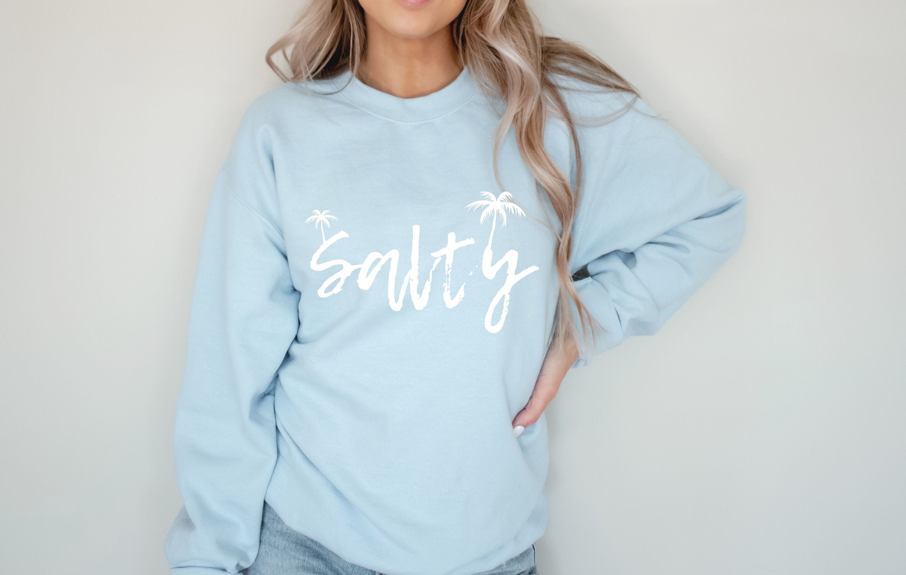 Salty Sweatshirt North Carolina Sweatshirt Beach Crewneck - Etsy