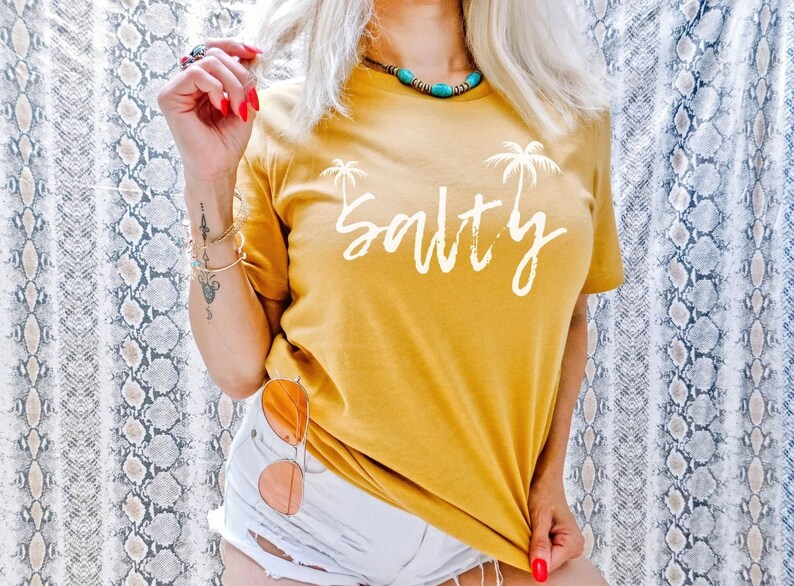 Salty Tshirt, Summer Shirts for Women - Beach Shirt - Summer Shirt ...