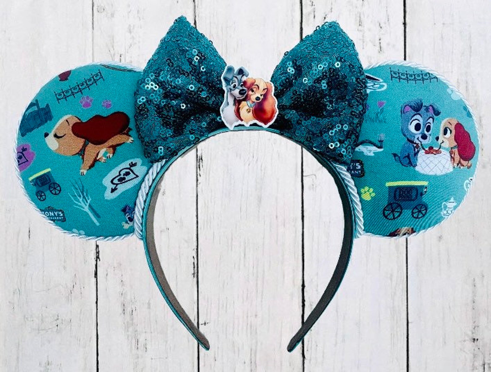 Lady and the Tramp Inspired Minnie Ears, Lady Mouse Ears, Disney Dog ...