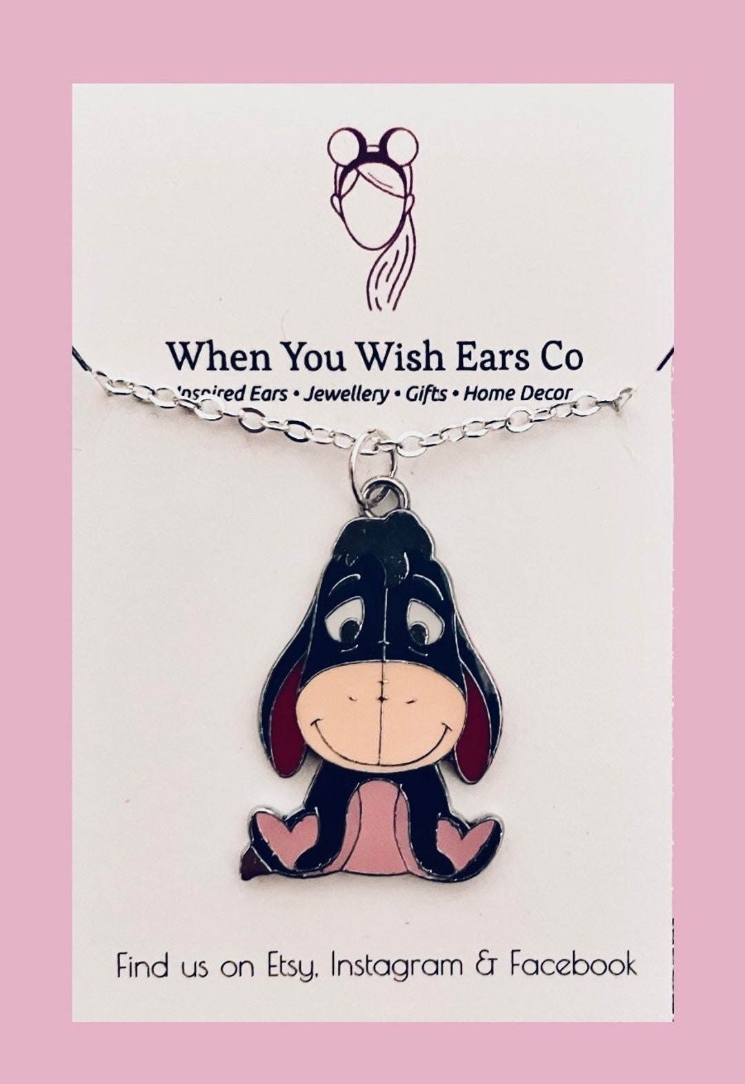 Eeyore Inspired Necklace Winnie the Pooh Necklace Eeyore - Etsy