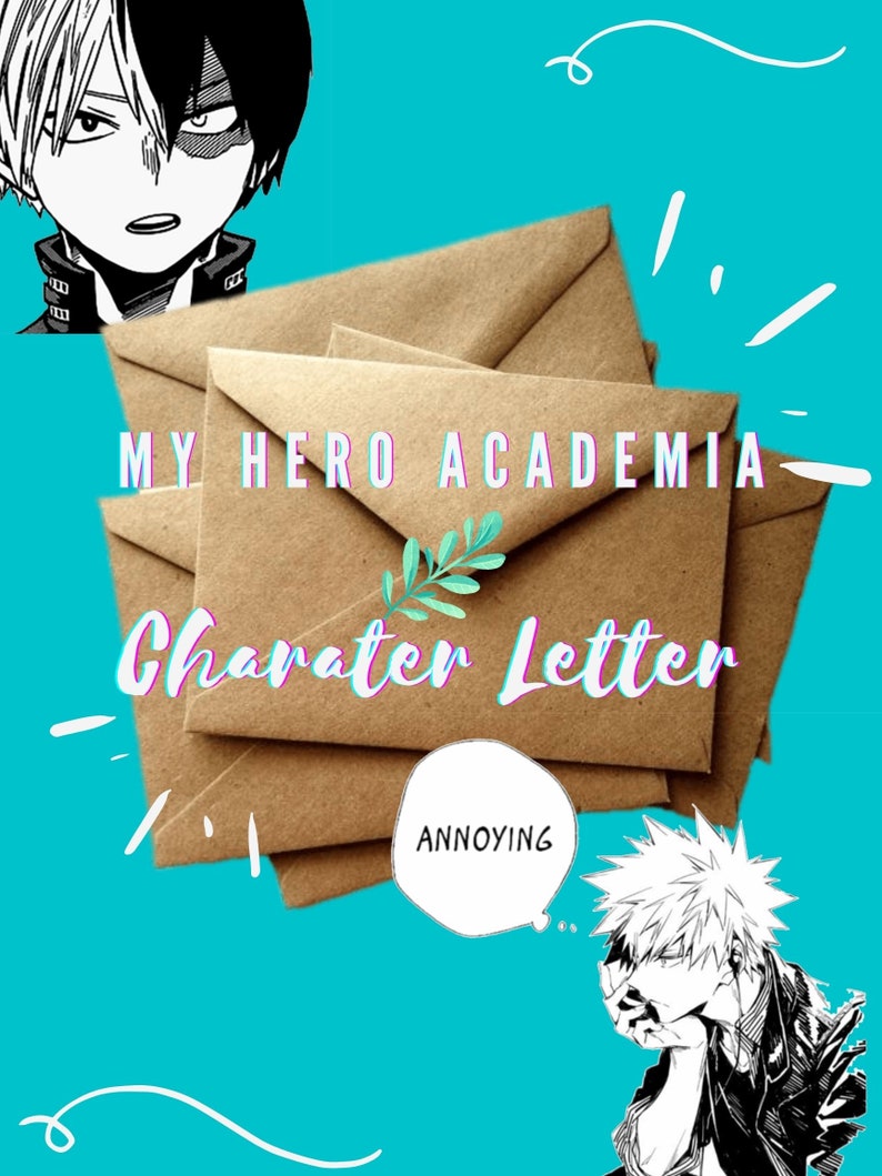 My Hero Academia Character Letter | Etsy