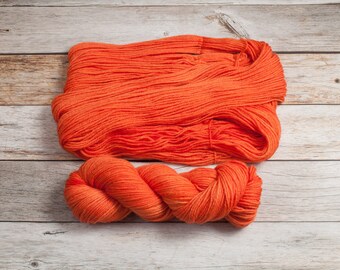 Bright Orange Yarn | Etsy