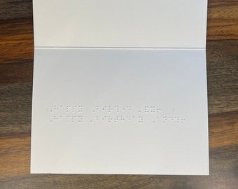 Custom Braille Cards - Etsy
