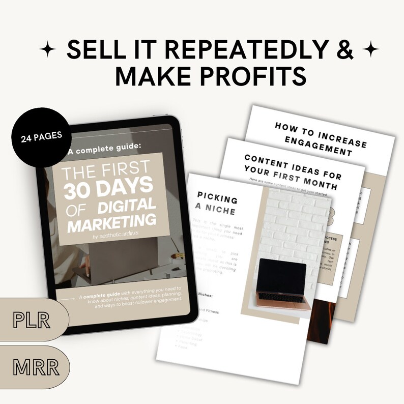 The First 30 Days of Digital Marketing Ebook Master Resell Rights MRR ...
