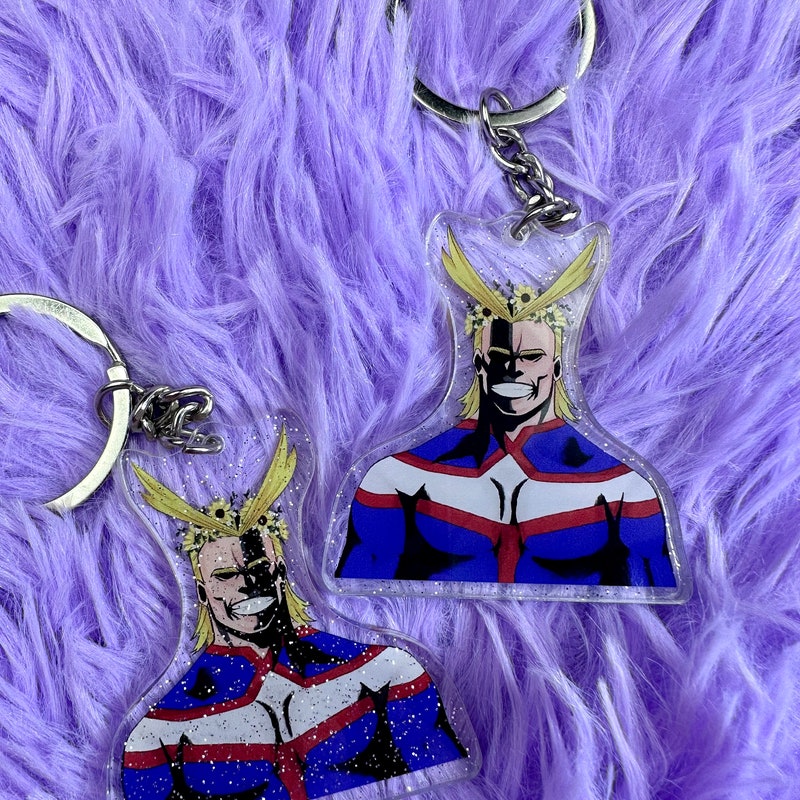All Might Keychain - Etsy