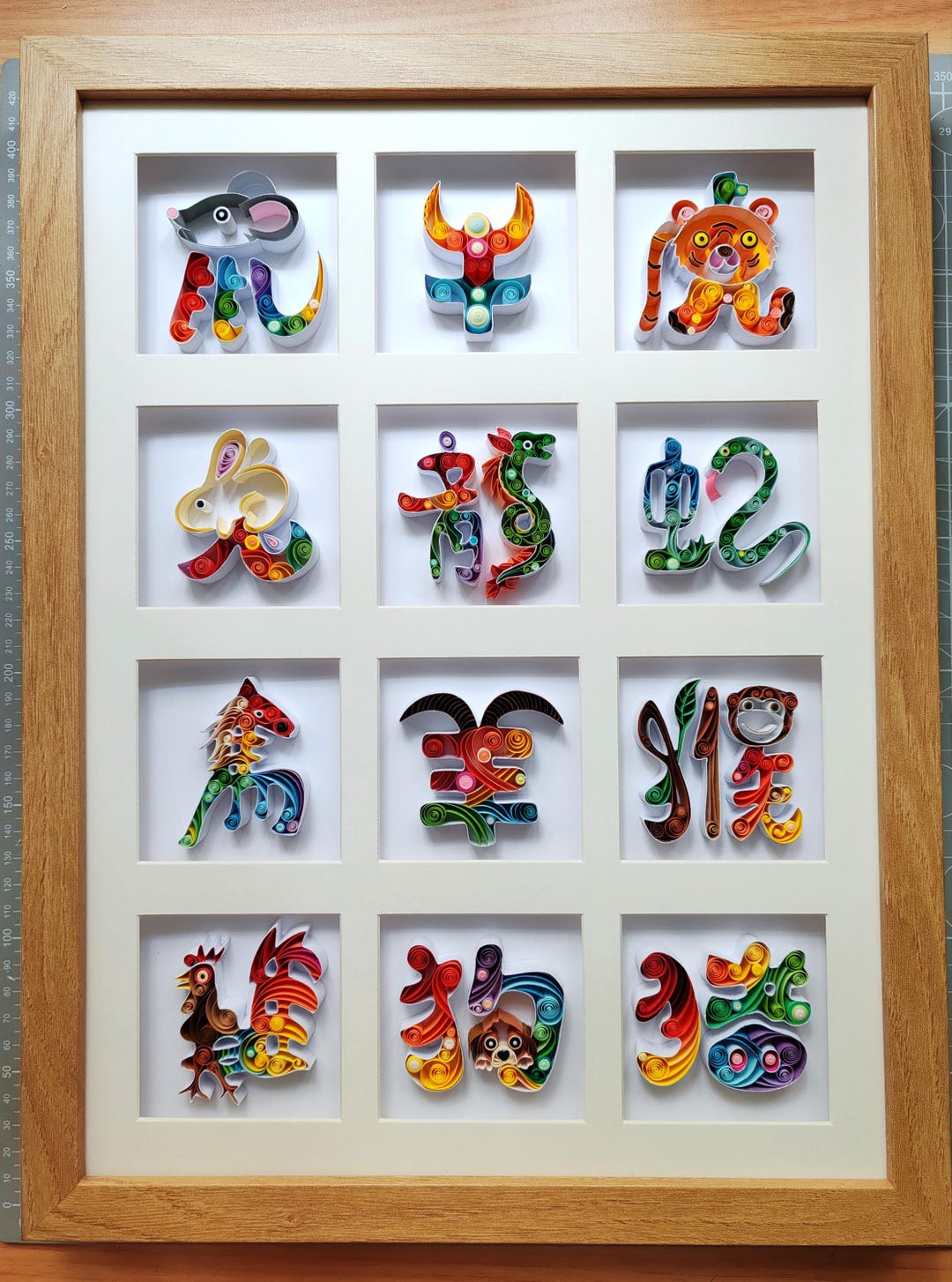 Unique Chinese Zodiac Quilling Artwork - Home Decor- Unique Gift ...