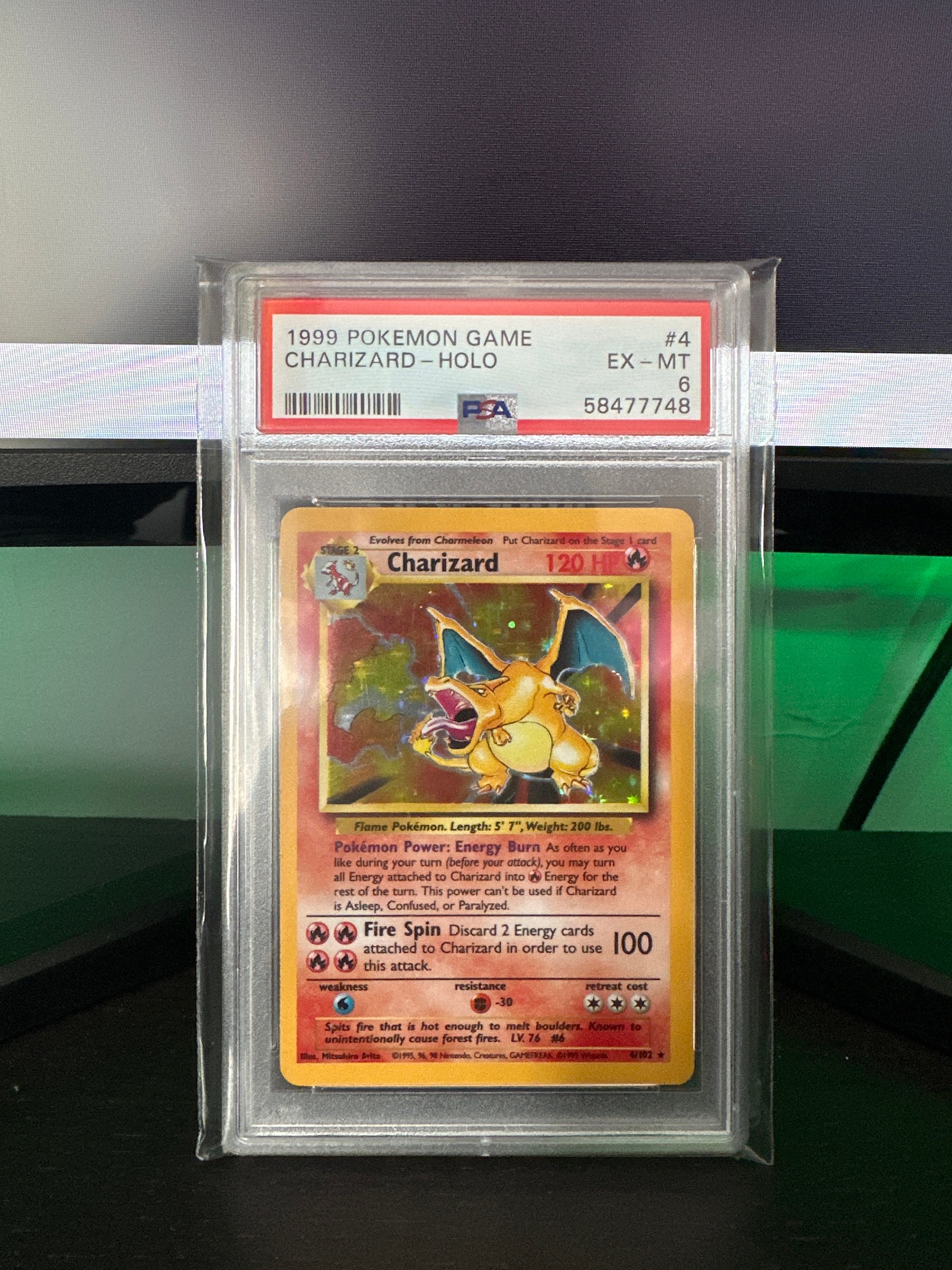 Pokémon Charizard Base Set 4/102 PSA 6 - Etsy