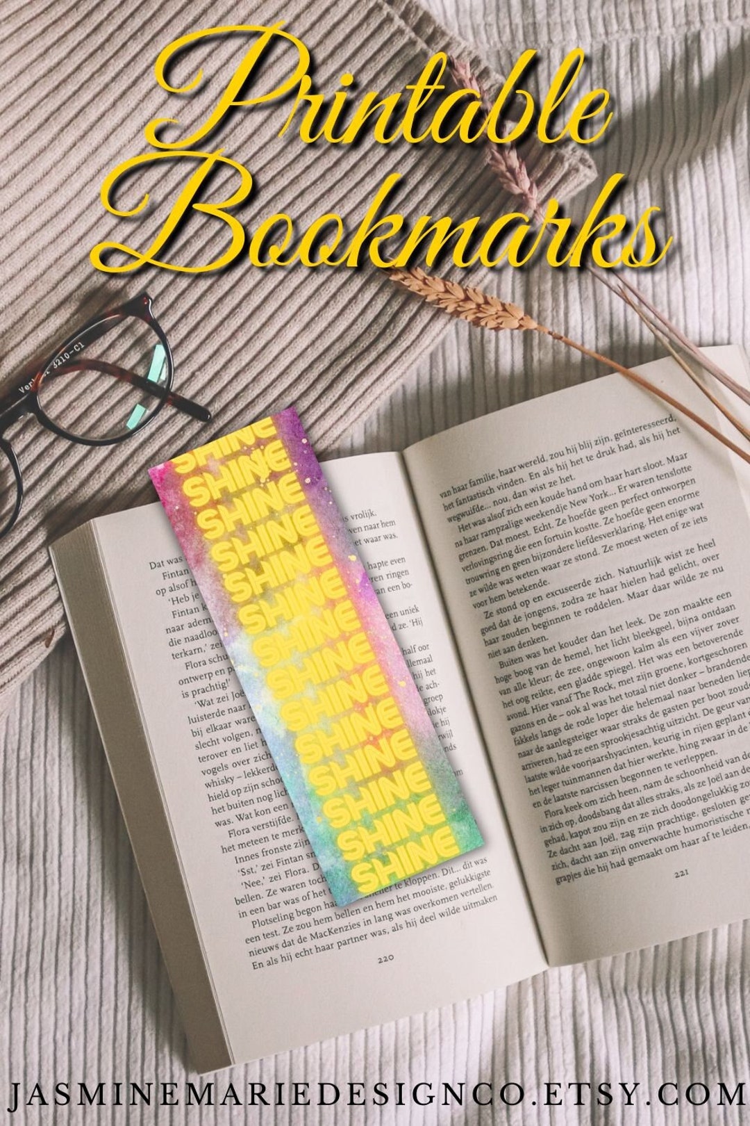 Shine Bookmark Cute Bookmark Encouraging Book Accessories - Etsy
