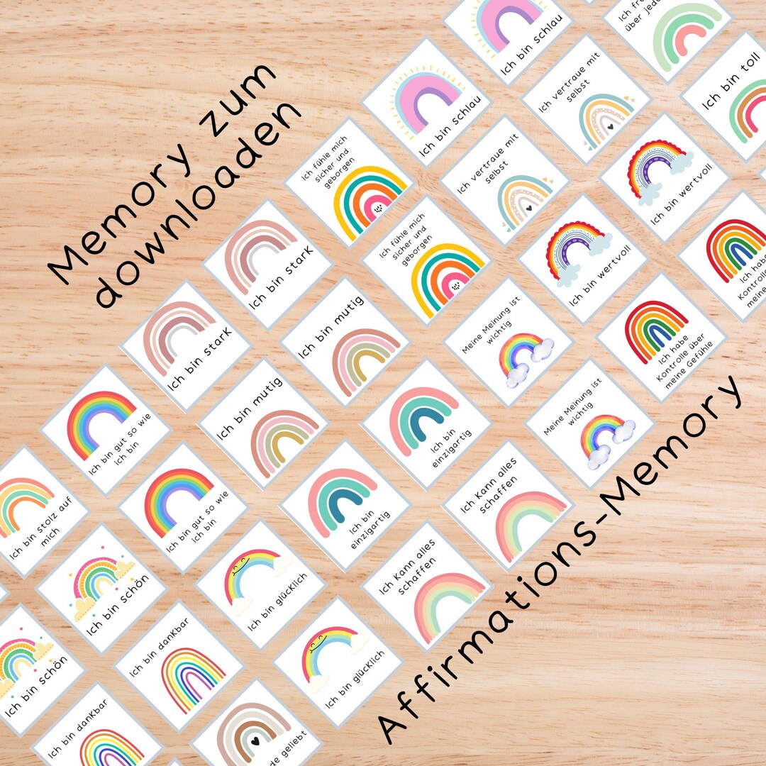 Affirmations Memory for Children to Download, Tinker and Play ...